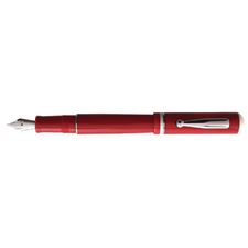 Delta Via Veneto Red with Silver Fountain Pen Medium Nib-Montgomery Pens Fountain Pen Store 212 ...