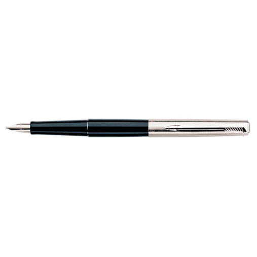 Parker 15 Black With Chrome Fountain Pen Medium Nib-Montgomery Pens Fountain Pen Store 212 420 1312