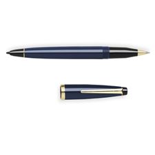 Cross Radiance Navy Blue Gold Trim Rollerball and Stylus Pen-Montgomery Pens Fountain Pen Store ...