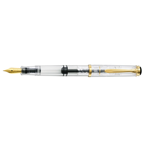 Pelikan Tradition Series M200 Clear Demonstrator Fountain Pen Fine Nib-Montgomery Pens Fountain ...