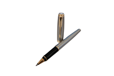 Parker Sonnet Sterling Silver Cisele Gold Trim Rollerball Pen-Montgomery Pens Fountain Pen Store ...